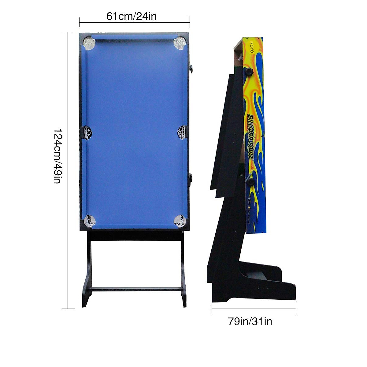 IFOYO 48 in / 4 ft Multi-function 4 in 1 Steady Combo Game Table, Hockey Table, Soccer Foosball Table, Pool Table, Table Tennis Table