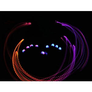 XISFORX 7 colors light show LED Gloves Rave Light Finger Lighting Flashing Glow Mittens(fingertip)