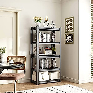 5 Tier Metal Shelving Unit 2000LBS Capacity Adjustable Garage Storage Utility Rack Heavy Duty Shelves Organization Shelf Warehouse Basement Kitchen Living Room Pantry - 31.5"W x 15.7"D x 63"H