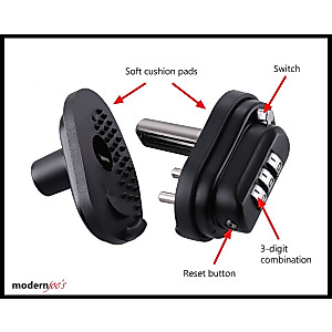MODERNJOE'S Trigger Lock 3 Digit Combination Gun Lock (3 Pack). Lock Fits Pistols, Hand Gun, Rifles, Bb and Shotguns.