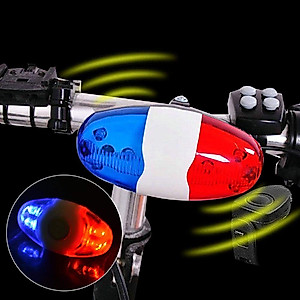 Siren for Bike,ycle Horn Bell Siren,Waterproof ycle Cycling Horn Bell 6 LED Light 4 Tunes ycle Bell 120dB