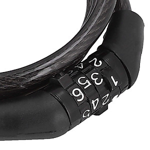 No Key Waterproof Passwords Bike Security Lock, Anti-Theft Bike Coded Cable Lock, Easy to Operate, Mountain Bicycle Children for Bike Home