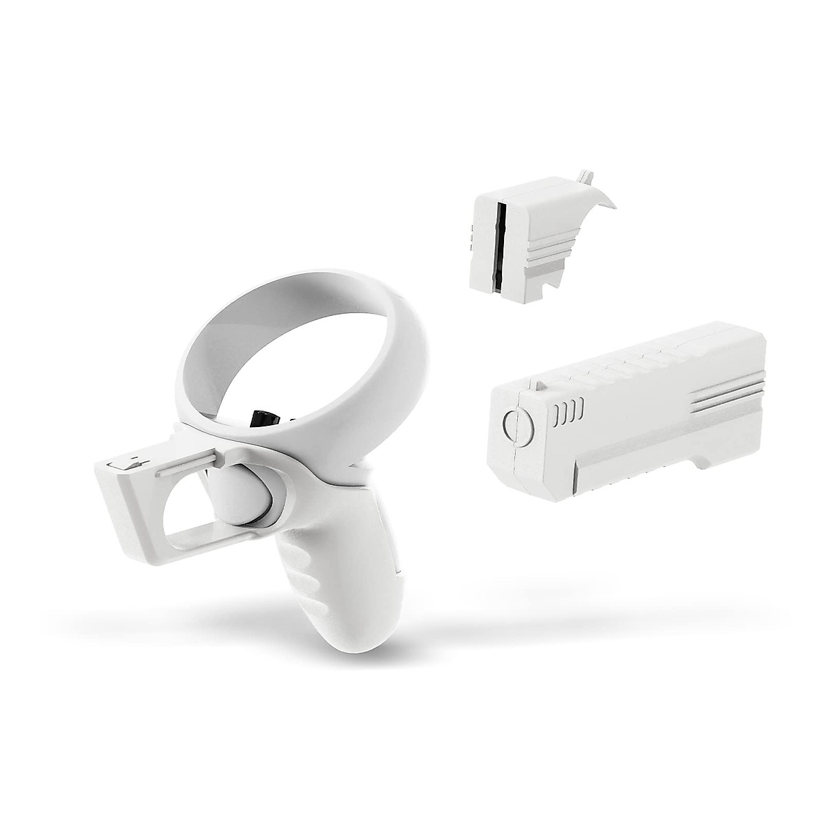 JULHOVR VR Game Stock Cover Grip Attachment Accessories Compatible with Quest 2 Touch Controllers,Enhance Arizona Sunshine Robo Recall Pavlov Onward VR FPS Gaming Experience(2 Pack-White)