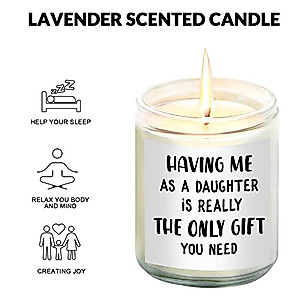 Funny Gifts for Mom,Gift from Daughter, Mom Birthday Gift,mom Birthday Candle, Thanksgiving,Christmas Gifts for Mom& Dad,Mother's Day, Father's Day,Lavender Scented Candles
