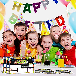 YSTEP Sports Birthday Party Invitations, 20 Invite Cards with Envelopes, 4"x6" All Star Sports Birthday Party Invites - A06