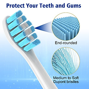 OralClass Replacement Toothbrush Heads for Philips Sonicare - Medium Soft, 8 Pack