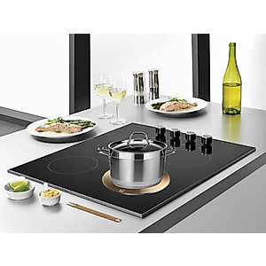 11inch Heat Diffuser Plate, Grourarty Stainless Steel Cooking Induction Adapter Simmer Plate for Electric Gas Glass Cooktop Hob Ring, Induction Cooktop Converter Plate with Handle