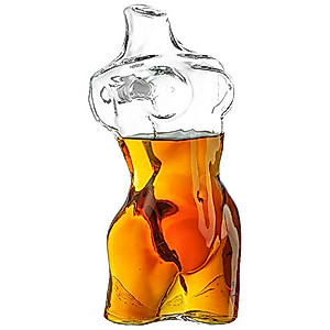 Lady Body Sculpture Whiskey & Wine Decanter Elegant Glass Female Bust Perfect for Home Decoration 750ml by The Wine Savant