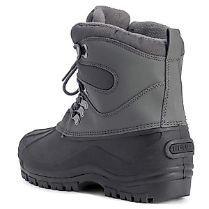 POLAR Mens Snow Waterproof Duck Hiking Bean Hiker Walking Short Ankle Boots - Gray - US13/EU46 - YC0441