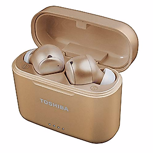 Toshiba Air Hush Active Noise Cancelling True Wireless Earphones, Gold (RZE-BT1050E)