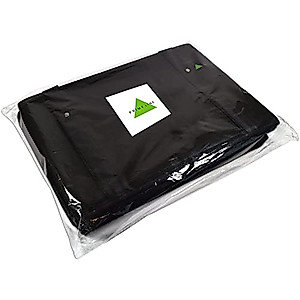 ZENPAC Shopping Bags for Groceries - 3 Pack Extra Large Collapsible Market Box Totes with Handles, Strong Cloth Fabric, Foldable Bags with Rigid Bottom, Stands Up for Produce, Food, Bulk - 14.5x10x10