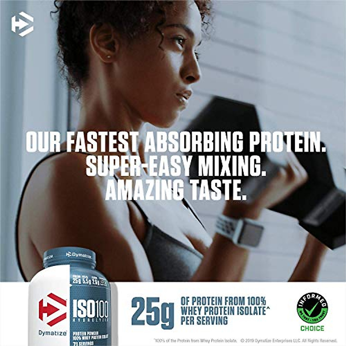 Dymatize ISO100 Hydrolyzed Protein Powder, 100% Whey Isolate, 25g of Protein, 5.5g BCAAs, Gluten Free, Fast Absorbing, Easy Digesting, Cocoa Pebbles, 5 Pound (Pack of 1)