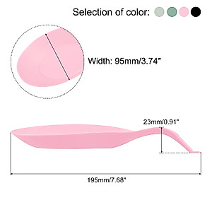 uxcell Silicone Spoon Rest, 7.68" x 3.74" Heat Resistant Kitchen Utensil Holder Spatula Ladle Rest for Counter Stove Top, Black/Pink/Turquoise/Light Green 1Set