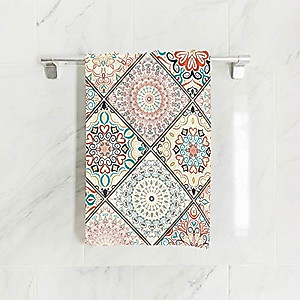 SUABO Bohemian Hand Towel Dish Towels Cotton Face Towel 30x15 inch Gym Yoga Towels for Bath Decor