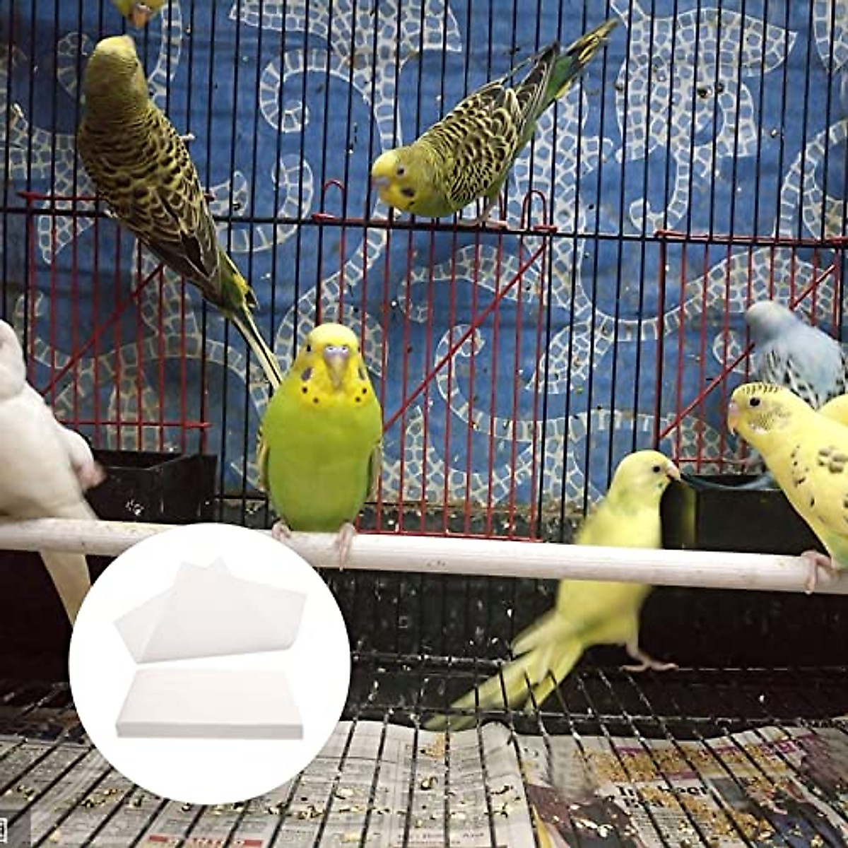DOITOOL Bird Cage Liner Papers: 100Pcs Non-Woven Precut Absorbent Bird Cage Paper Liners Pad Pet Cages Cushion Birdcages Tray Mat Accessories for Bird Parrot Supplies