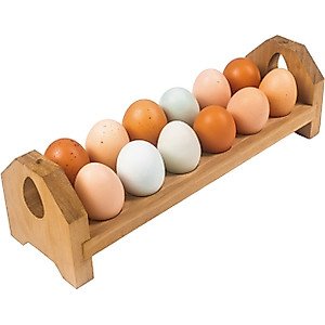 Farmhouse Stackable Wood Egg Holder l Egg Storage l Fresh Egg Storage l Wooden Egg Holder l Wooden Egg Rack l Wood Egg Carton l Egg Tray (1)