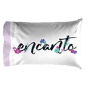 Disney Encanto The Magical Madrigal Sisters 1 Single Reversible Pillowcase - Double-Sided Kids Super Soft Bedding (Official Disney Product)