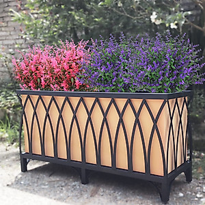 Outdoor Artificial Flower 24 Bundles Fake Flowers Lavender Plants Faux UV Resistant Plastic Greenery Shrubs for Outside Indoor Hanging Plant Garden Porch Window Box Home Farmhouse Decor (Purple 24P)