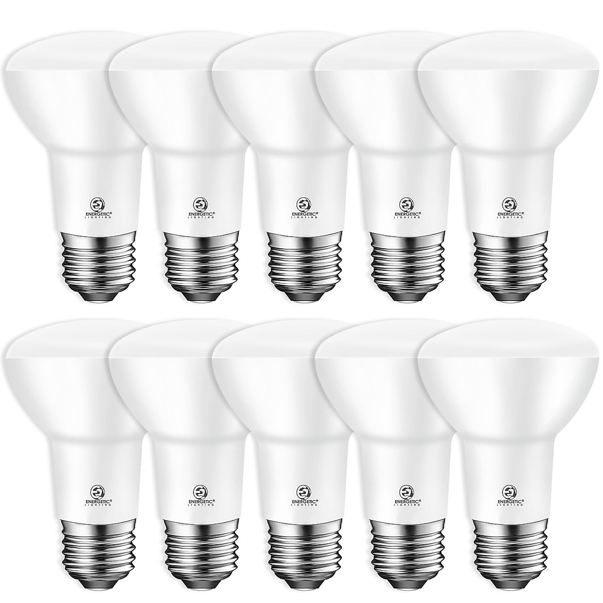Energetic BR20 LED Bulb R20 Dimmable 5000K Daylight 45W Equivalent to 6.5W, Recessed Can Light Bulbs, Kitchen Ceiling Lights, E26 500 Lumen LED Flood Light Bulbs, Indoor UL Listed (Pack of 10)