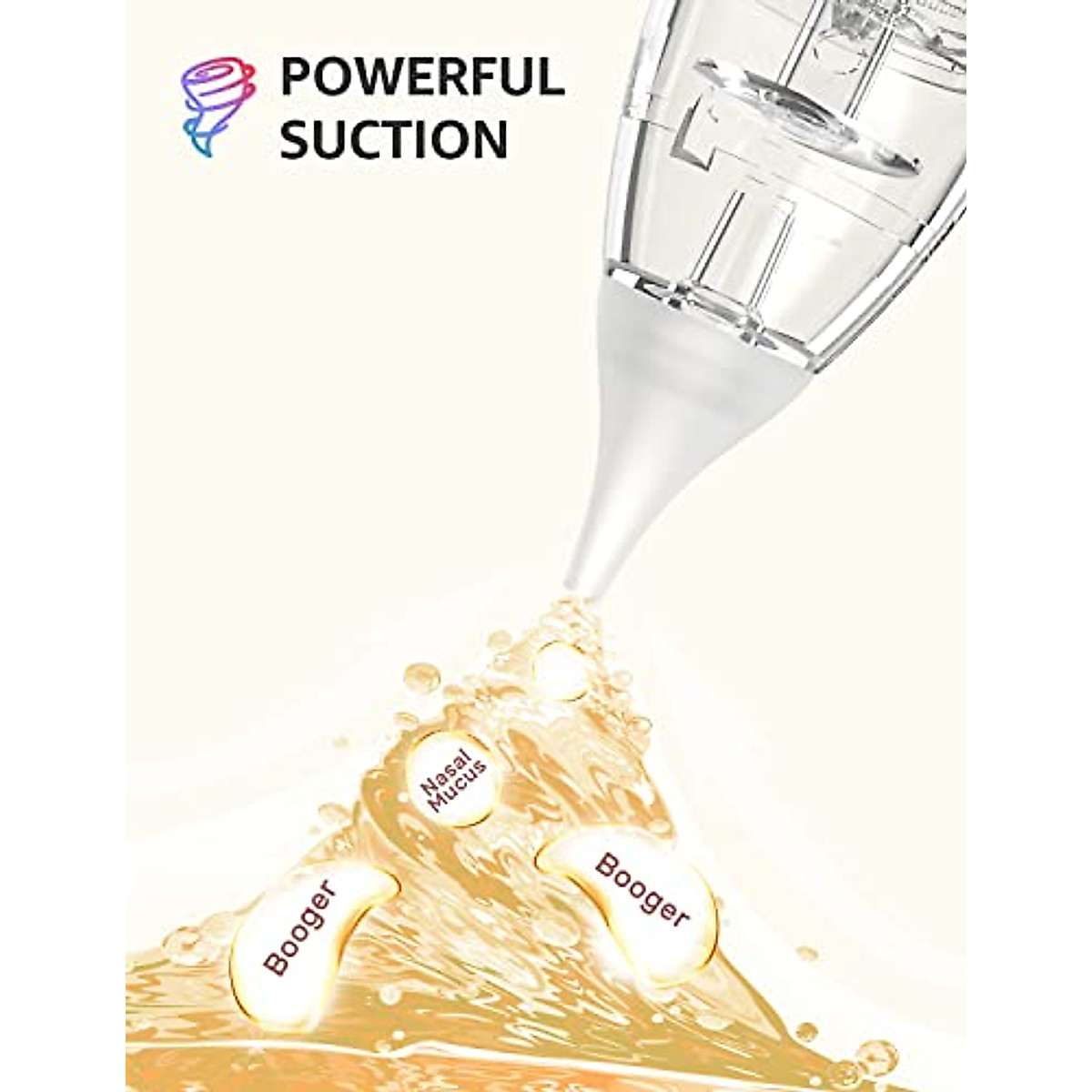 GROWNSY Nasal Aspirator for Baby, Electric Nose Aspirator for Toddler, Baby Nose Sucker, Automatic Nose Cleaner with 3 Silicone Tips, Adjustable Suctions, Music and Light Soothing Function (Blue)