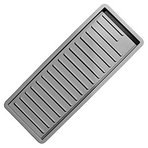 Luxet -Silicone Soap And Sponge Holder Kitchen Caddy Tray To Keep Countertop, Bathroom, Sink Scrubbers Organized And Clean. Non Slip Pad, Durable, Waterproof. Hot Coffee Or Tea Trivet. (black)