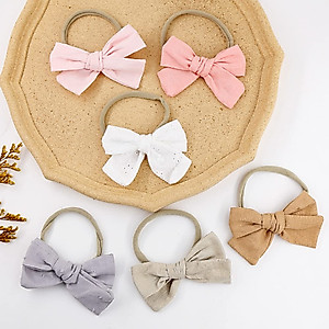 KIDOCHEESE Baby Girl Bows and Headbands Nylon Hair Bows Hairbands Hair Accessories for Newborn Infant Toddlers Kids