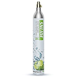 60L Co2 Carbonator Compatible with Sparkling Water Maker, 60L co2 Cylinder, Soda co2 Cartridges, 14.5oz, Set of