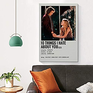 YTSLJ 90 S Aesthetic for Room Poster 10 Things I Hate About You Canvas Art Poster and Wall Art Picture Print Modern Family Bedroom Decor Posters 16x24inch(40x60cm)