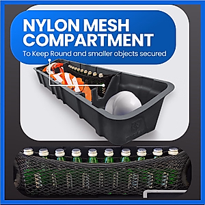 Tyger Auto Rear Underseat Storage Box TG-CB5F2228 Compatible with 2015-2024 Ford F-150; 2017-2023 F-250/F-350/F-450/F-550 Super Duty | Crew Cab | Black Organizer