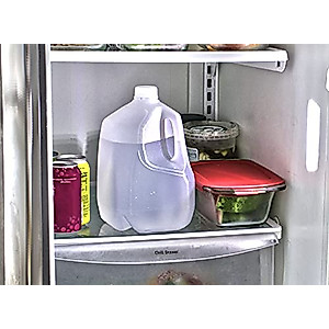 Empty Gallon Milk Jugs With Caps For Milk, Water, Juce, Tea With Caps For Reusing, Storage, 6 Empty Gallons With Caps Plus Six Additional Caps