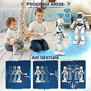 Robot Toys for Kids - Smart Talking Voice Remote Control Robot, Gesture Sensing Programmable Emo Robot Toy for Age 3 4 5 6 7 8 Year Old Boys Girls Birthday Gift Present