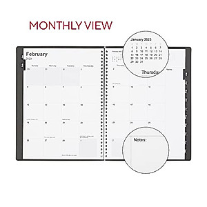 2023 Staples 8-Inch X 11-Inch Monthly Planner, Black (Tr52184-23)