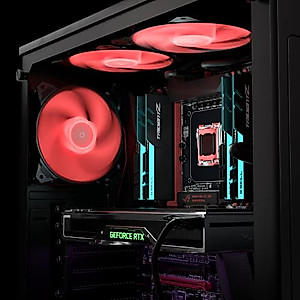upHere Long Life 120mm 3-Pin High Airflow Quiet Edition Red LED Case Fan for PC Cases, CPU Coolers, and Radiators 3-Pack,PF120RD3-3
