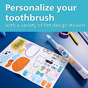 Philips Sonicare for Kids Design a Pet Edition, Corded Electric, HX3601