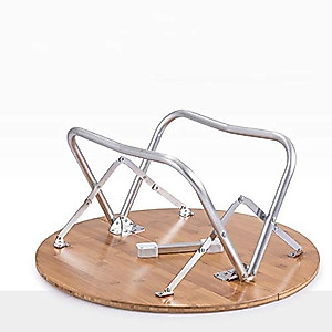 DOUBAO Camping Table Wooden Round Tourist Simple Folding Dining Table Portable Outdoor BBQ Camping Picnic Fish Table