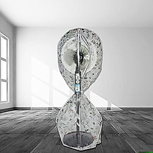 LiXiongBao 2 Pack Standing Round Fan Dust-Proof Cover Electric Fan Dust Cover Guard Protector Electrical Appliances Plastic Guard household Floor Fan Cover Protective Cover