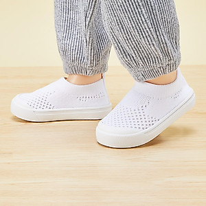 Baby Walking Shoes First Boy Girl Walker Infant Sock Tennis Mesh Sneakers Breathable 6 9 12 18 24 Months White Size 12-18 Months Infant