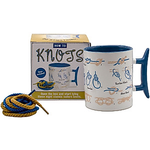 How To: Knots Coffee Mug - Learn How to Tie Eight Different Knots - Comes in a Fun Gift Box - by The Unemployed Philosophers Guild