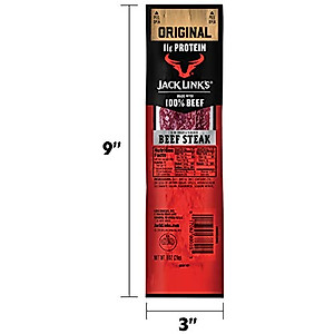 Jack Links Premium Cuts Beef Steak, Original, Strips -Great Protein Snack with 11g of Protein and 1g of Carbs Per Serving, Made with Beef, 1 Ounce (Pack of 12)