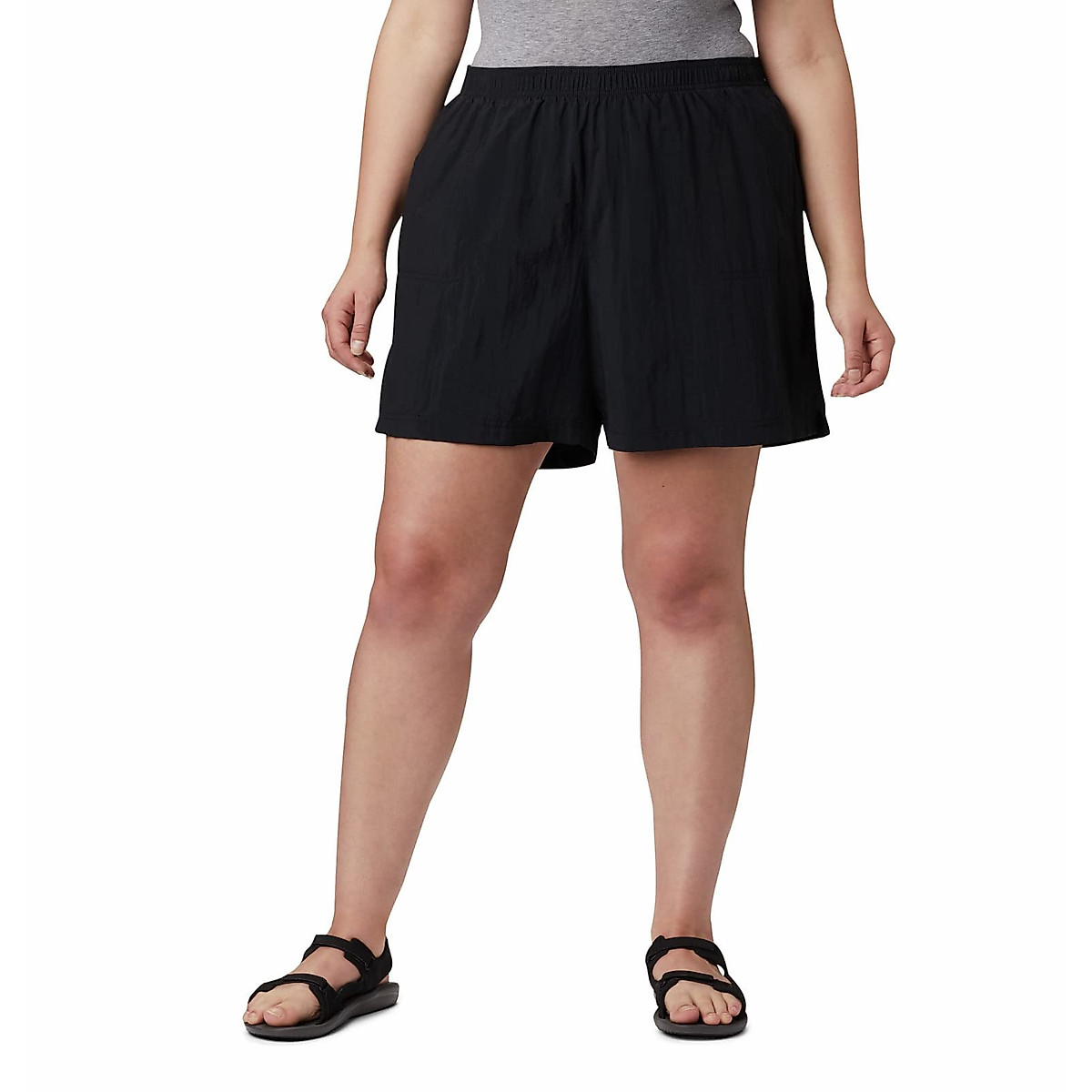 Columbia Women's Plus-size Sandy River Plus Size Short Shorts, black, 2Xx6