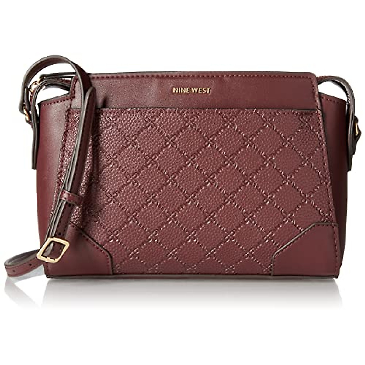 Nine West Brooklyn Crossbody, Merlot Logo