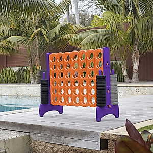 ECR4Kids Jumbo 4-To-Score, Giant Game, Orange, Purple
