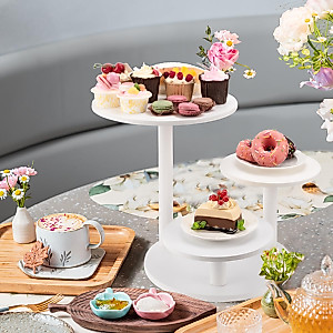 HAPOO Cake Stand 3 Tiered Serving Tray Dessert Stand for Birthday Party Wedding Round Cupcake Display Tower Stand