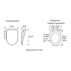 Living Star 7500 Premium Elongated Bidet Seat | On-Demand Seamless Warm Water Sprayer Bidet, Comprehensive Washing Modes, Energy Savings, elevating your hygiene with luxury and comfort