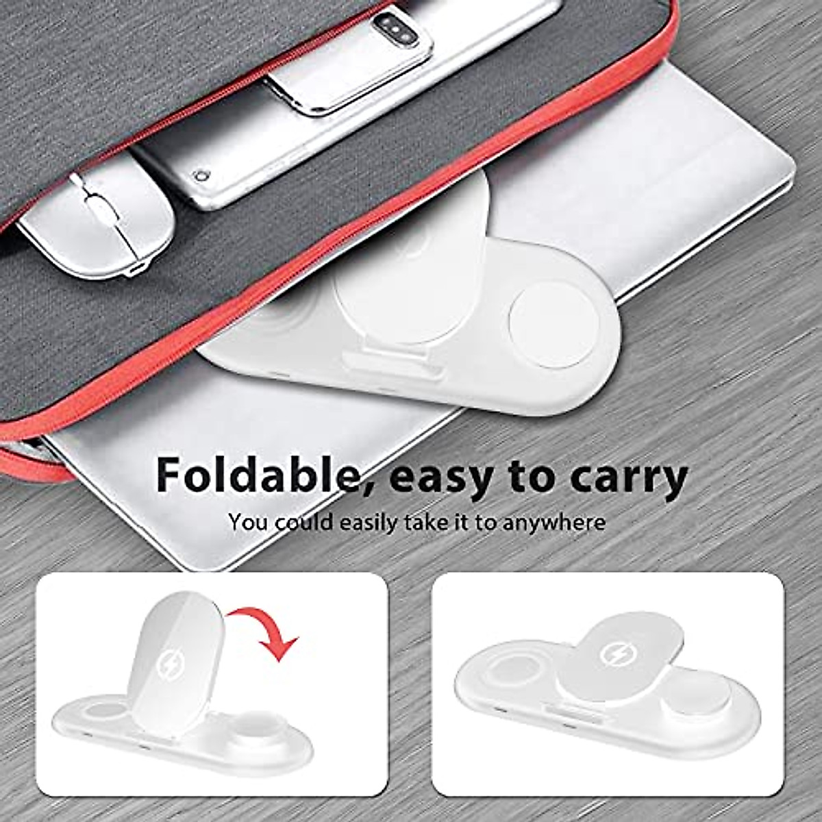 Wireless Charging Station for Samsung Galaxy S23/S23+, Samsung Wireless Charger for Galaxy S22/S22 Ultra/Z Fold 4/Z Flip 4/S21/S20, Galaxy Watch Charger for Galaxy Watch 5 Pro 4 3, Galaxy Buds Pro 2