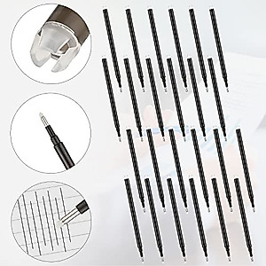 24 Pieces Gel Ink Refills Erasable Gel Refills for Erasable Gel Ink Pens, Fine Point 0.7 mm (Black)