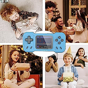 Handheld Game Console for Kids Adults, Retro Game Console Built-in 500 Games, 3.0" FT HD Color Screen, AV Output, Dual 3D Joysticks, Handheld Emulator Game Console Birthday for Kids