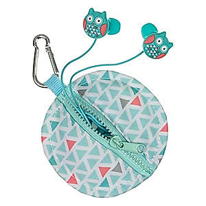 Gifting GIBUDGOWLBUN Silicone Earbuds in-Ear Headphone Compatible with iPod, iPhone, iPad, Tablets and Smartphone Devices - Green Owl