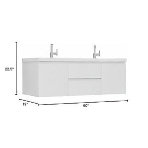 Alya Bath Paterno Bathroom Vanity, White