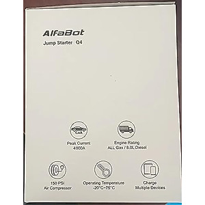 Car Jump Starter with Air Compressor, 4000A Peak 150PSI Portable Battery Starter 12V 26800mAh Car Battery Booster Pack (8.0L Diesel/All Gas), 4 in 1 Jump Starter/Air Compressor/Power Bank/LED Light